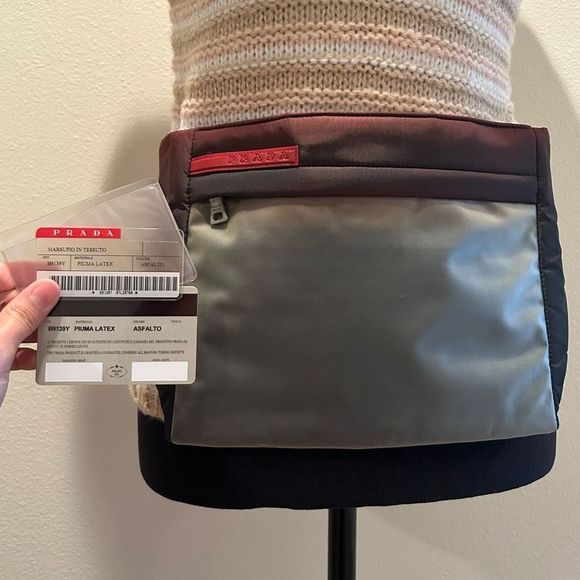 Prada | Bags | Prada Milanomarsupio In Tessuto Materiale Piuma Latex ...